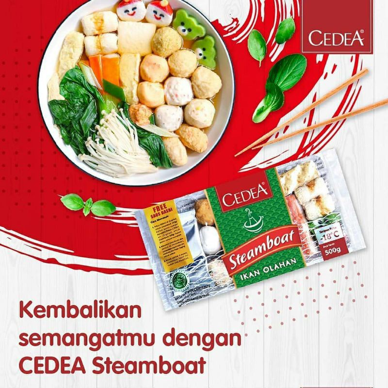 Jual CEDEA STEAMBOAT 500 GR IKAN OLAHAN SUKI DUMPLING BAKSO CRAB CAMPUR ...
