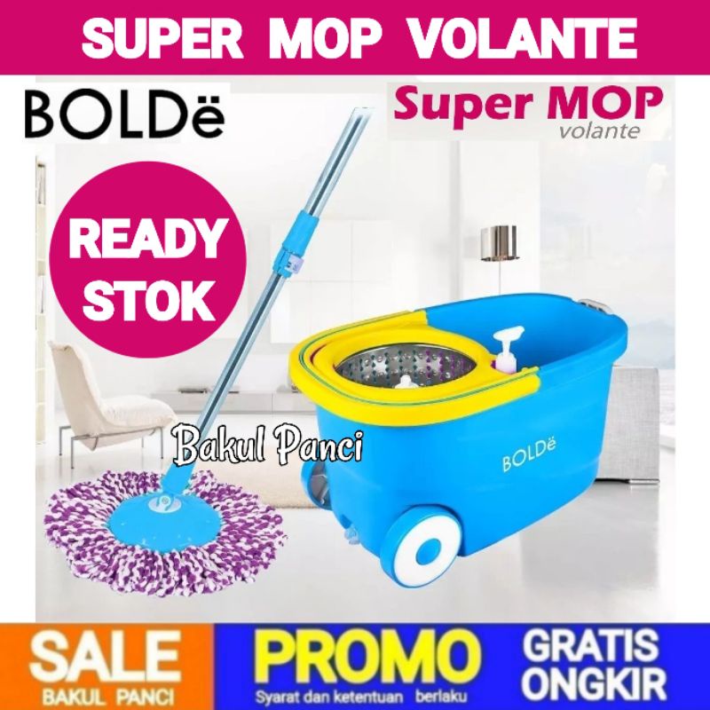Jual BOLDe ALAT PEL LANTAI SUPER MOP VOLANTE - RODA ORIGINAL STAINLESS PUTAR MAGIC MOP WONDER ...