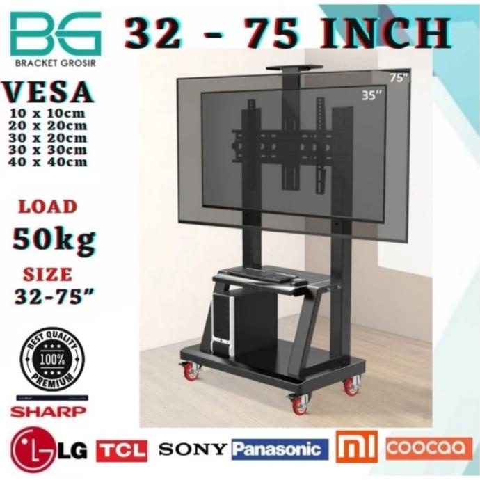 Jual Bracket stand tv bracket tv stand bracket standing tv 43 - 75 inch ...