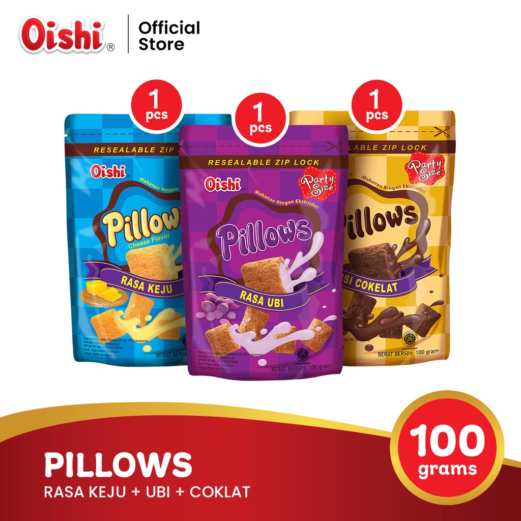 Jual Pillows Isi Cokelat + Rasa Ubi + Rasa Keju | Shopee Indonesia