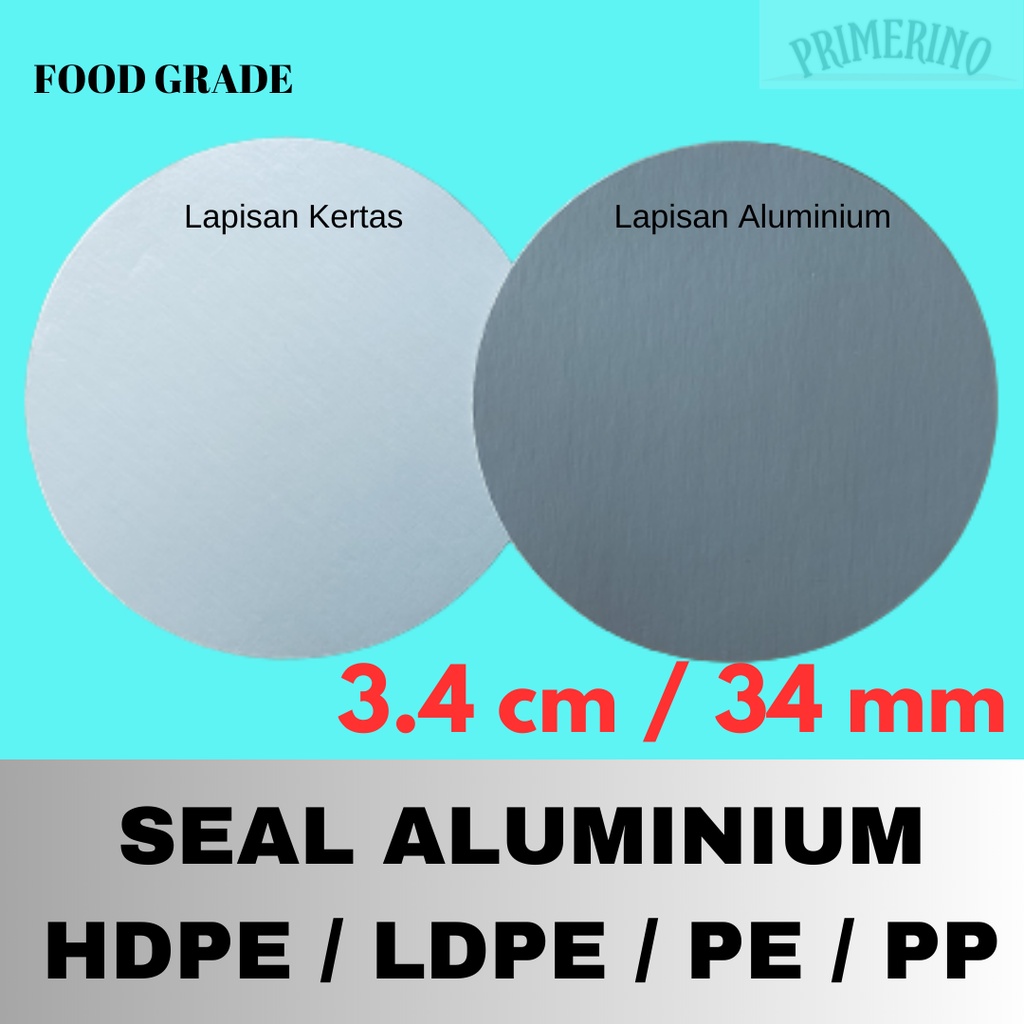 Jual Segel Aluminium HDPE / LDPE / PE / PP 3,4 cm - Seal Induksi Segel ...