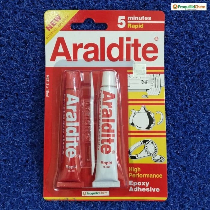 Jual LEM BESI ARALDIT ARALDITE MERAH EPOXY 5 MENIT RESIN+HARDENER ...