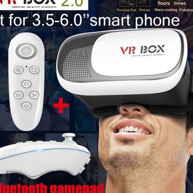 Jual [A] Virtual Reality + Remote Bluetooth 3D Glasses VR Box ...