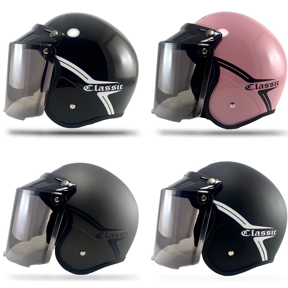 Jual REKOMENDASI|| Helm Bogo Classic Kekinian Pria Wanita Helem Retro ...