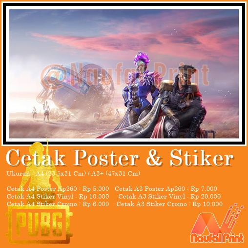 Jual Sticker Poster PUBG | Perang | War | Mobile | Game | Games ...
