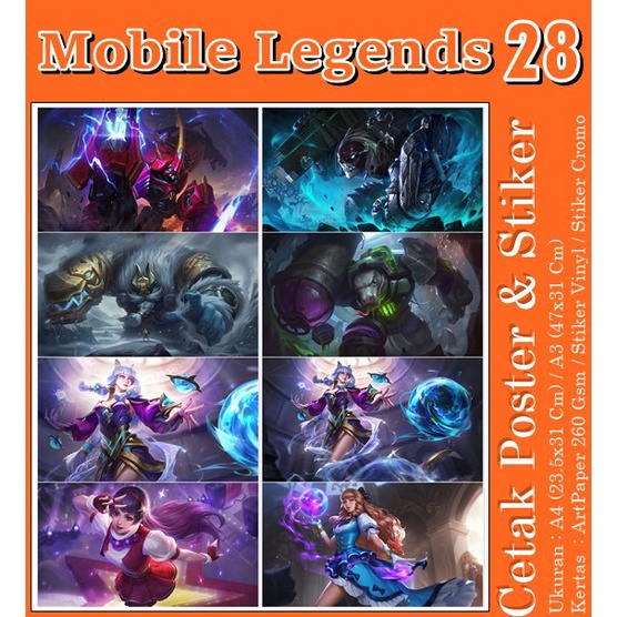 Jual Sticker Poster | Mobilelegends | Mlbb | Mobile Legends Bangbang ...