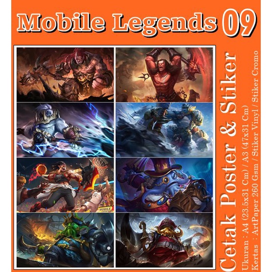 Jual Sticker Poster | Mobilelegends | Mlbb | Mobile Legends Bangbang ...