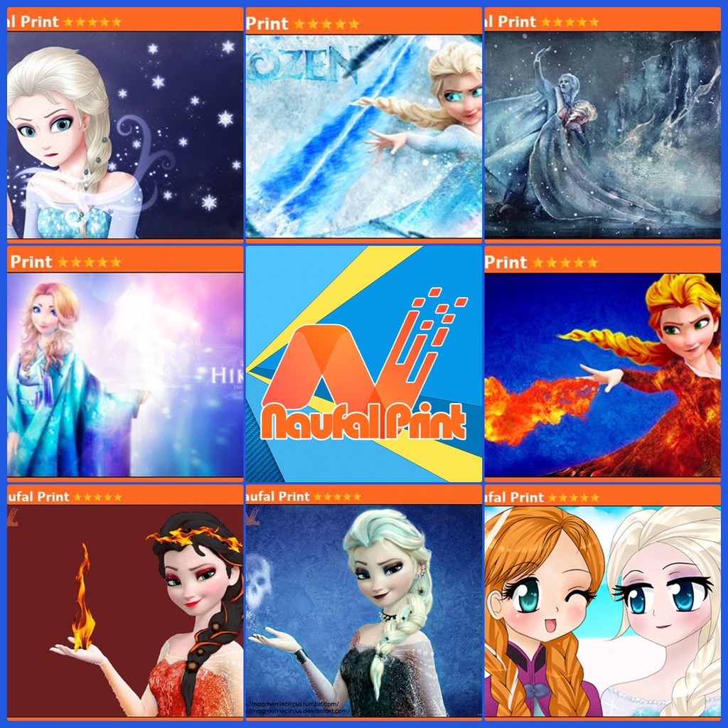 Jual Sticker | Poster A3 & A4 || frozen | elsa | disney | anna | olaf ...