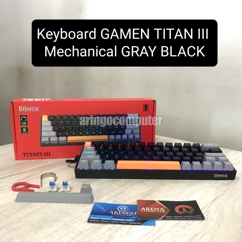 Jual Keyboard GAMEN TITAN III Mechanical GRAY BLACK | Shopee Indonesia