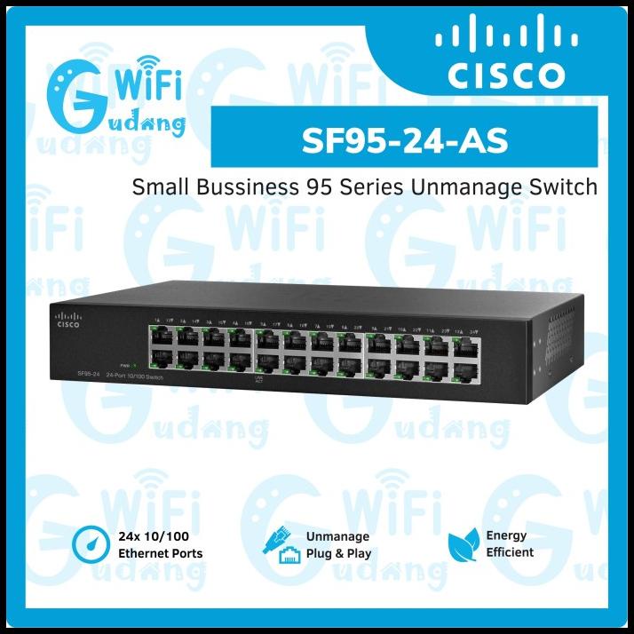 Jual Cisco SF95-24-AS SF95-24 24-Port 10/100 Switch Unmanaged | Shopee ...