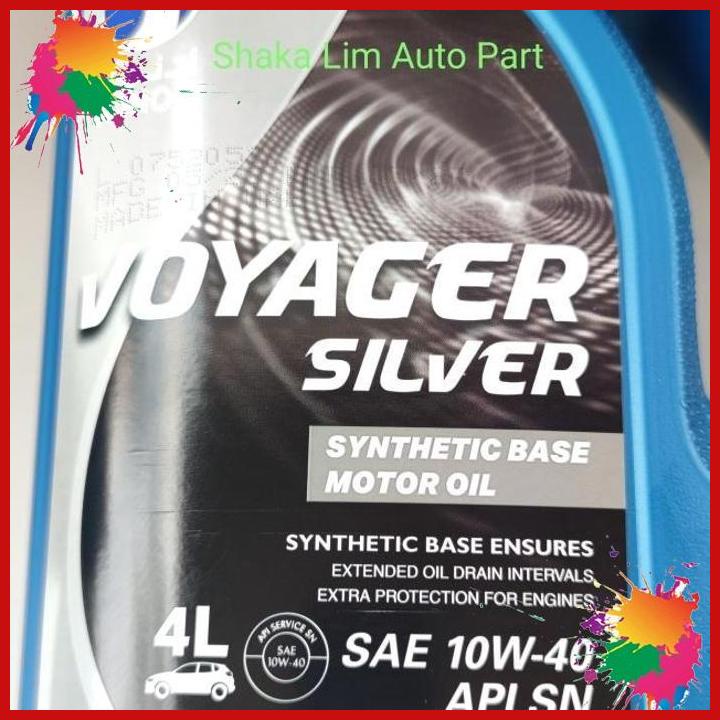 Jual oli oil adnoc voyager silver sae 10w 40 api sn 4 liter synthetic ...