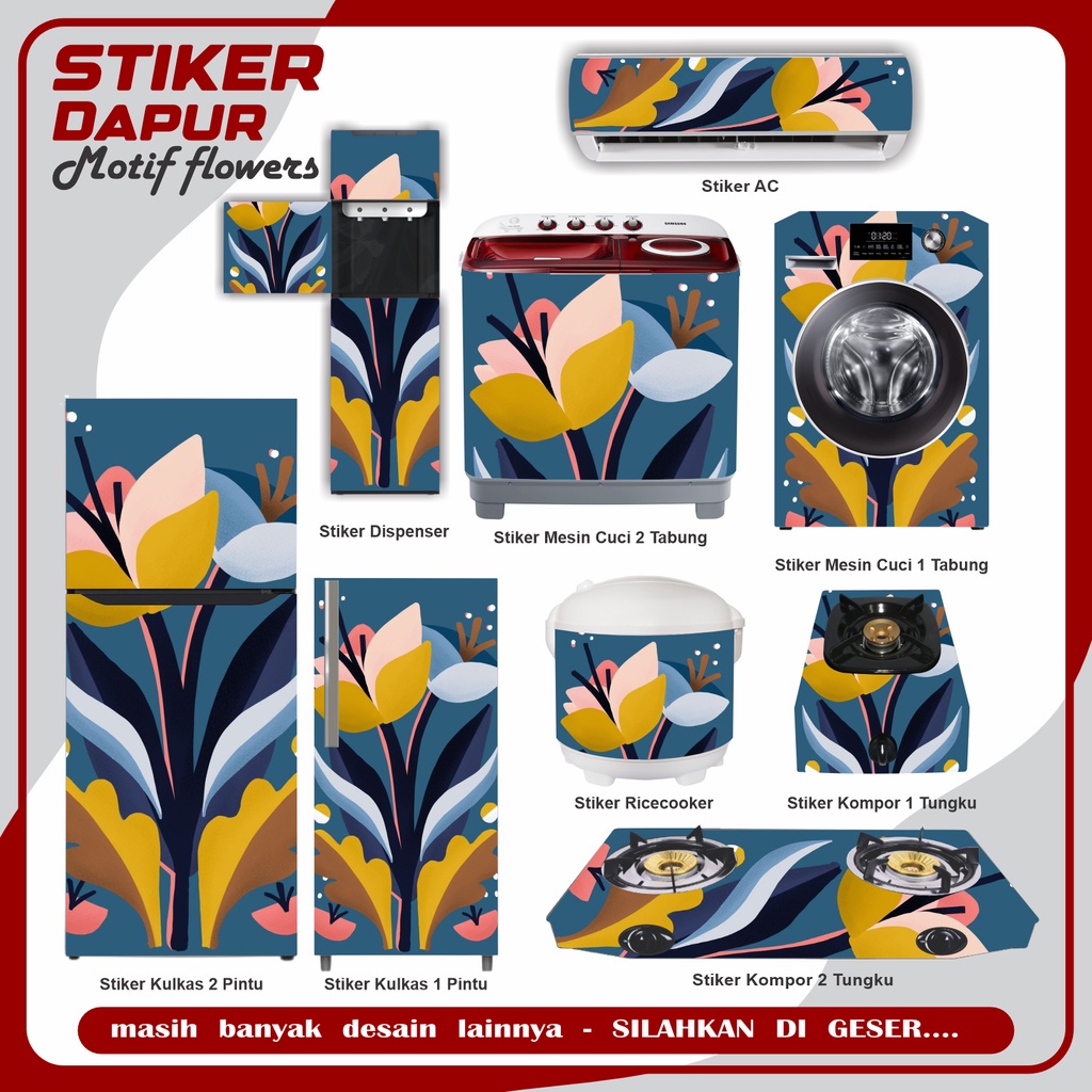 Jual Sticker kulkas kompor mesin cuci 1 2 pintu tabung mata Rice Cooker ...