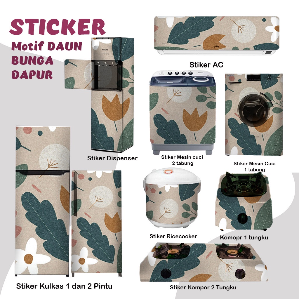 Jual Stiker kulkas kompor mesin cuci 1 2 pintu tabung mata Rice Cooker ...