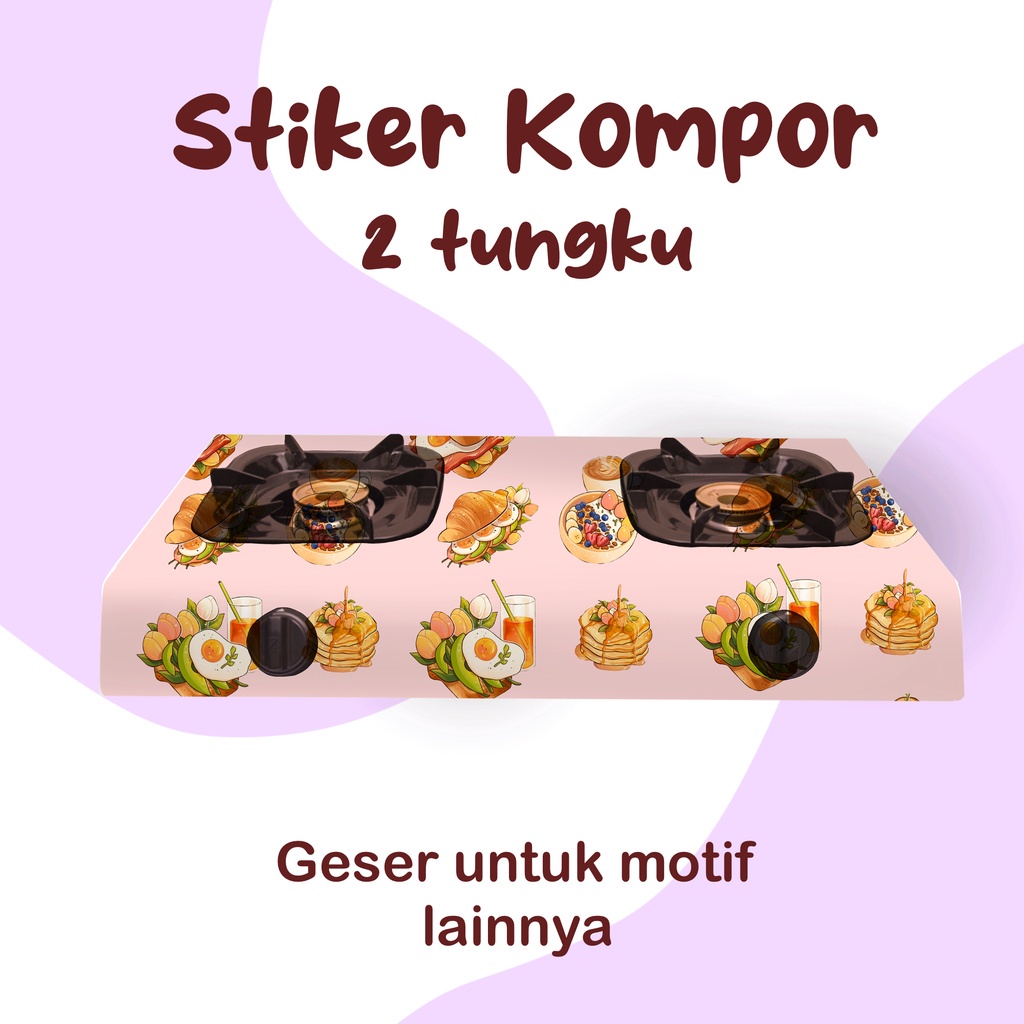 Jual Stiker Setiker Sticker Kompor 2 Mata Tungku Motif Koki Kue ...