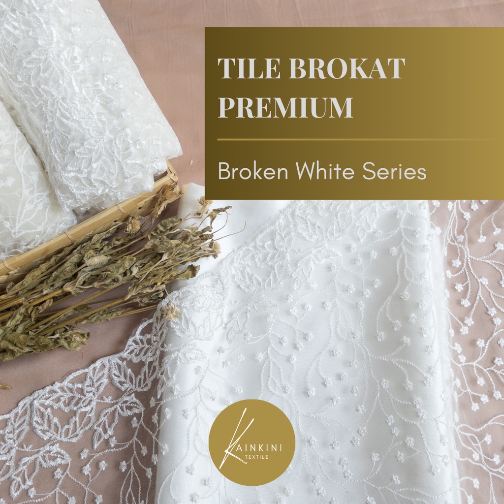 Jual Kain Brokat Kebaya Premium/ Tile Brukat Prancis (½ meter) by ...