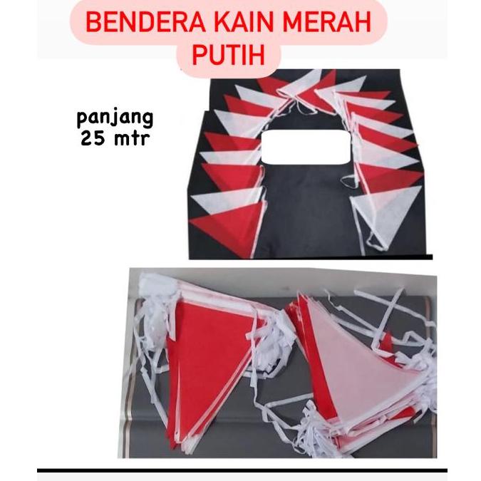 Jual Bendera Segitiga Kain Merah Putih Dekorasi Kemerdekaan 17 Agustus Ri | Shopee Indonesia