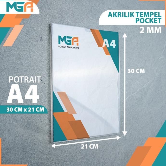 Jual Acrylic Pocket Frame / Akrilik Thicker / Akrilik Brosur A4 ...