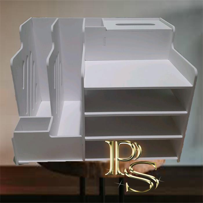 Jual Rak Buku Kantor Vintage Storage Box File Tempat Tissue Atk ...