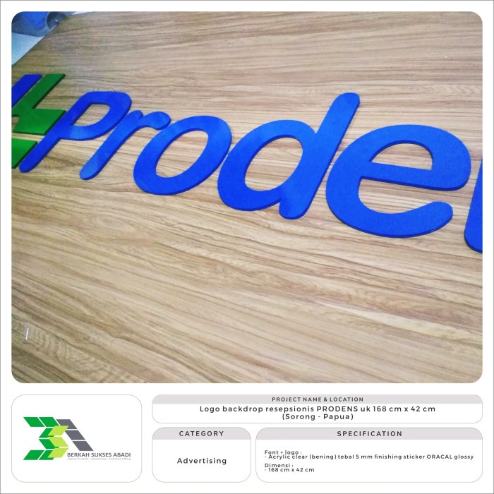 Jual MUST HAVE!! LOGO BACKDROP RESEPSIONIS UK 168 CM X 42 CM SIGNAGE ...