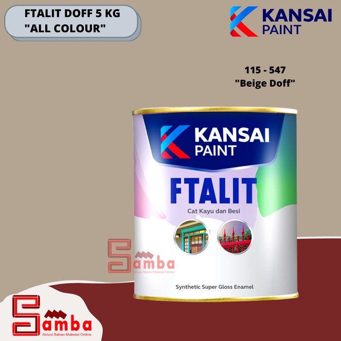 Jual FTALIT DOFF & SEMI GLOSS 5 KG / cat kayu & besi / CAT KANSAI ...