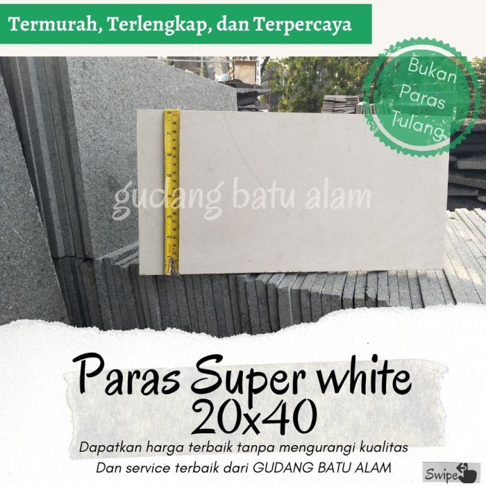 Jual Batu Alam Paras Jogja Super White 20 x 40 cm | Shopee Indonesia