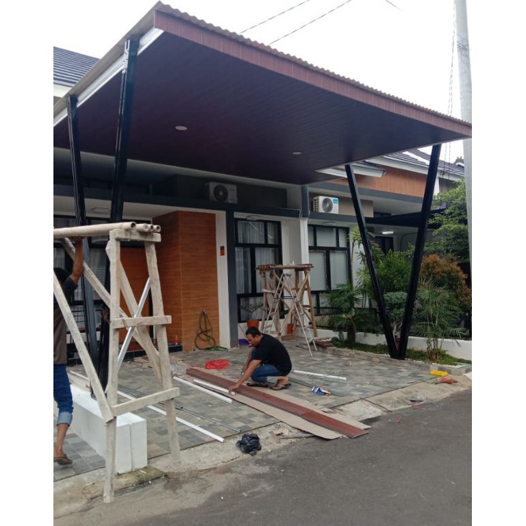 Jual Produk Terkini.. kanopy baja ringan dan atap alderon dan pvc SHS ...