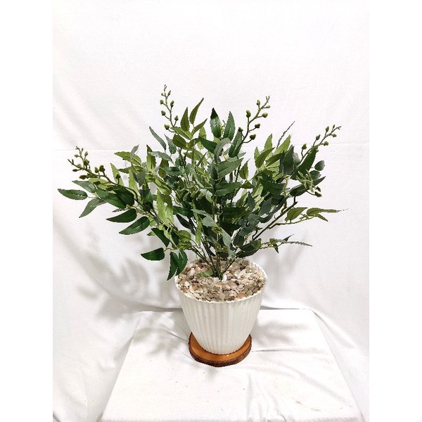 Jual Bunga aesthetic willow artificial x14 + potnya | Shopee Indonesia