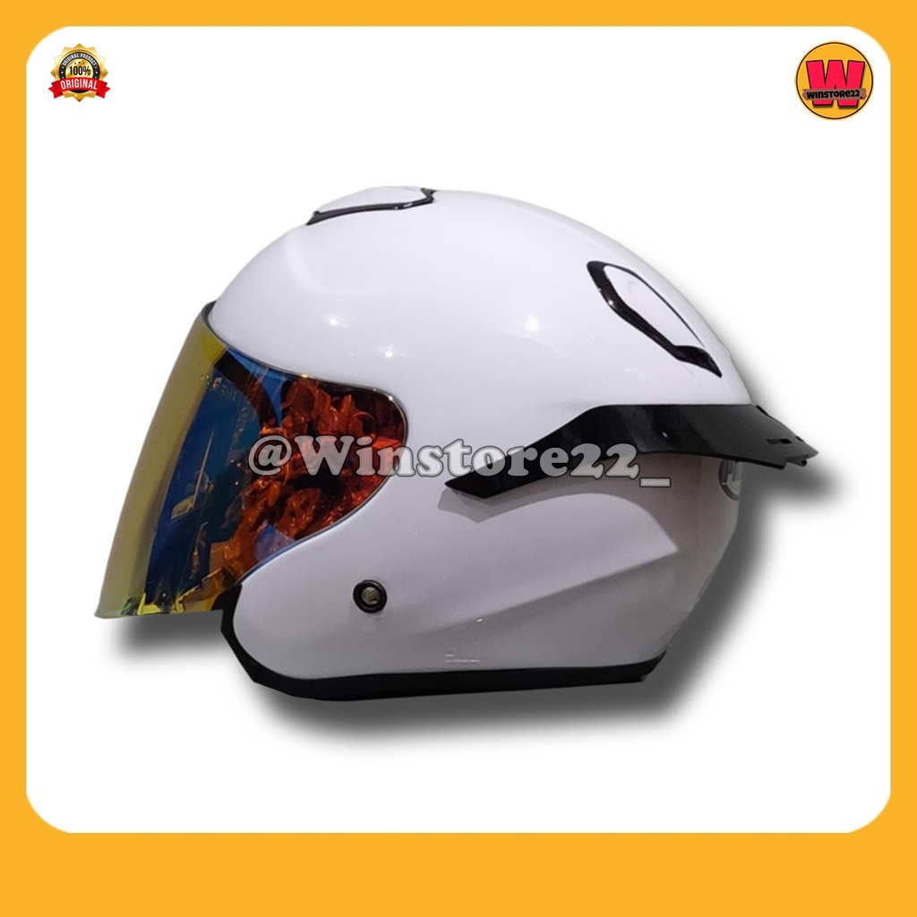 Jual Helm Sepeda Motor Half Face Priest Kyoto Solid Whitte Black Pink ...