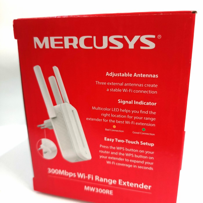 Jual NEW SERIES MERCUSYS 300MBPS WIFI RANGE EXTENDER INDOOR MW300RE ...