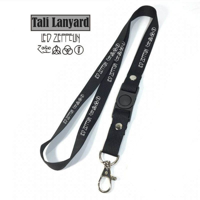 Jual Lanyard pods LED ZEPPELIN tali lanyard BAND ROCK gantungan kunci ...