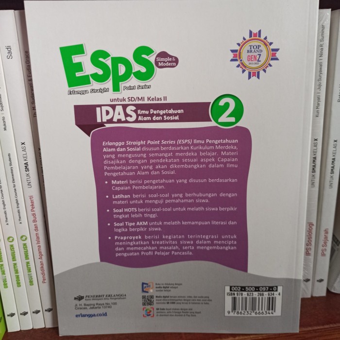 Jual PROMO!!! BUKU ESPS IPAS KELAS 2 SD ERLANGGA KURIKULUM MERDEKA TERBARU | Shopee Indonesia