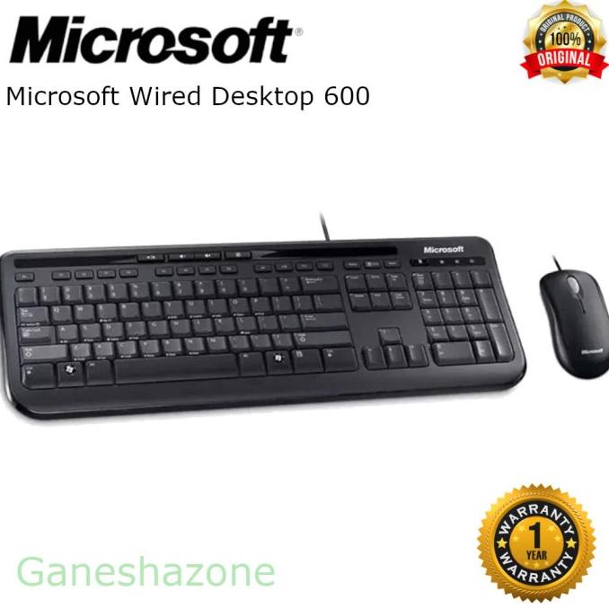 Jual Microsoft Wired Desktop 600 keyboard & mouse | Shopee Indonesia