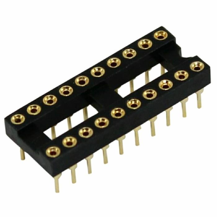 Jual Soket IC 20 pin Lubang Bulat socket 20p kaki 20pin Round Hole 2x10 ...