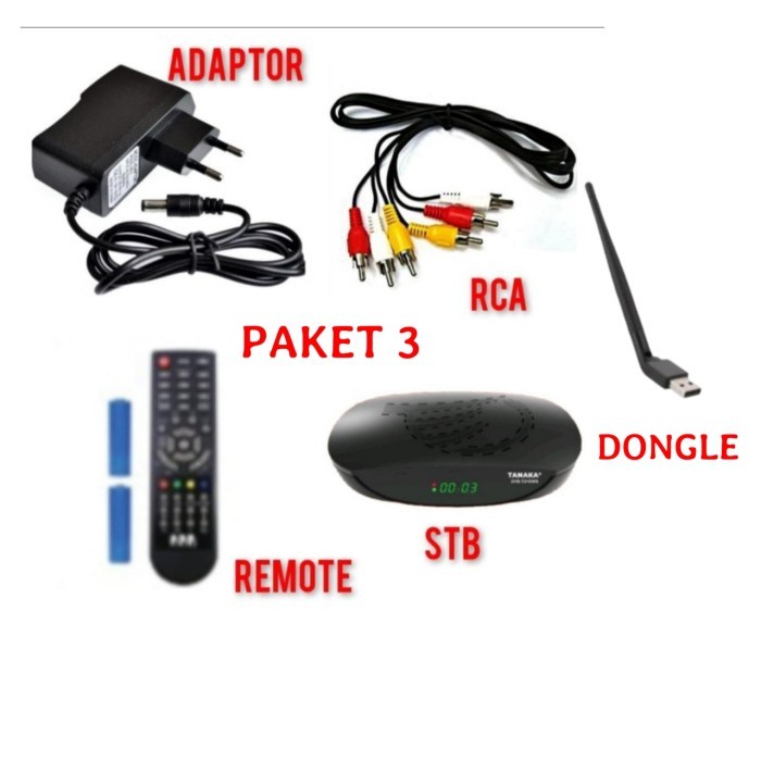 Jual NEW SERIES STB DVB SET TOP BOX TV DIGITAL TANAKA T2 NEW- PAKET 1 2 ...