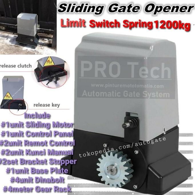 Jual Automatic Sliding Gate 1200kg Mesin Pintu Gerbang Otomatis Limit ...