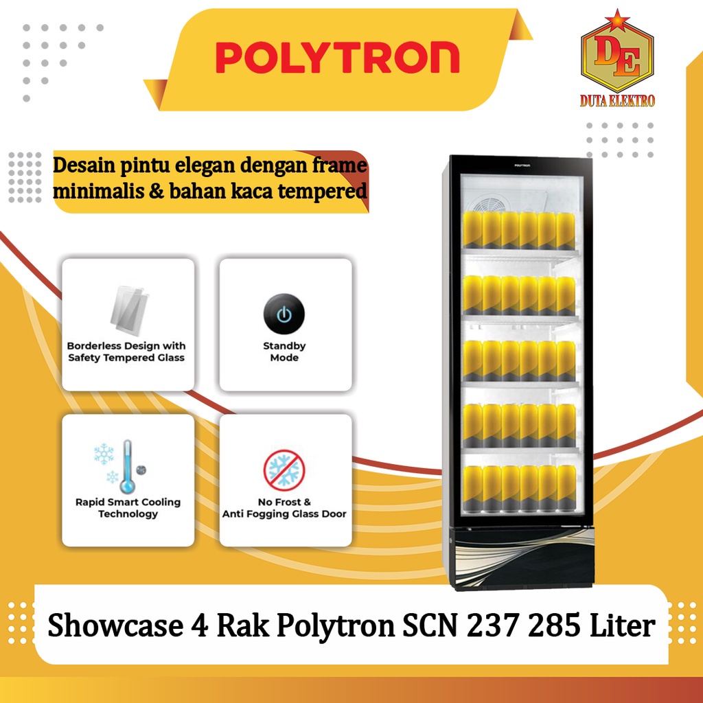 Jual Showcase 4 Rak Polytron SCN 237 285 Liter | Shopee Indonesia