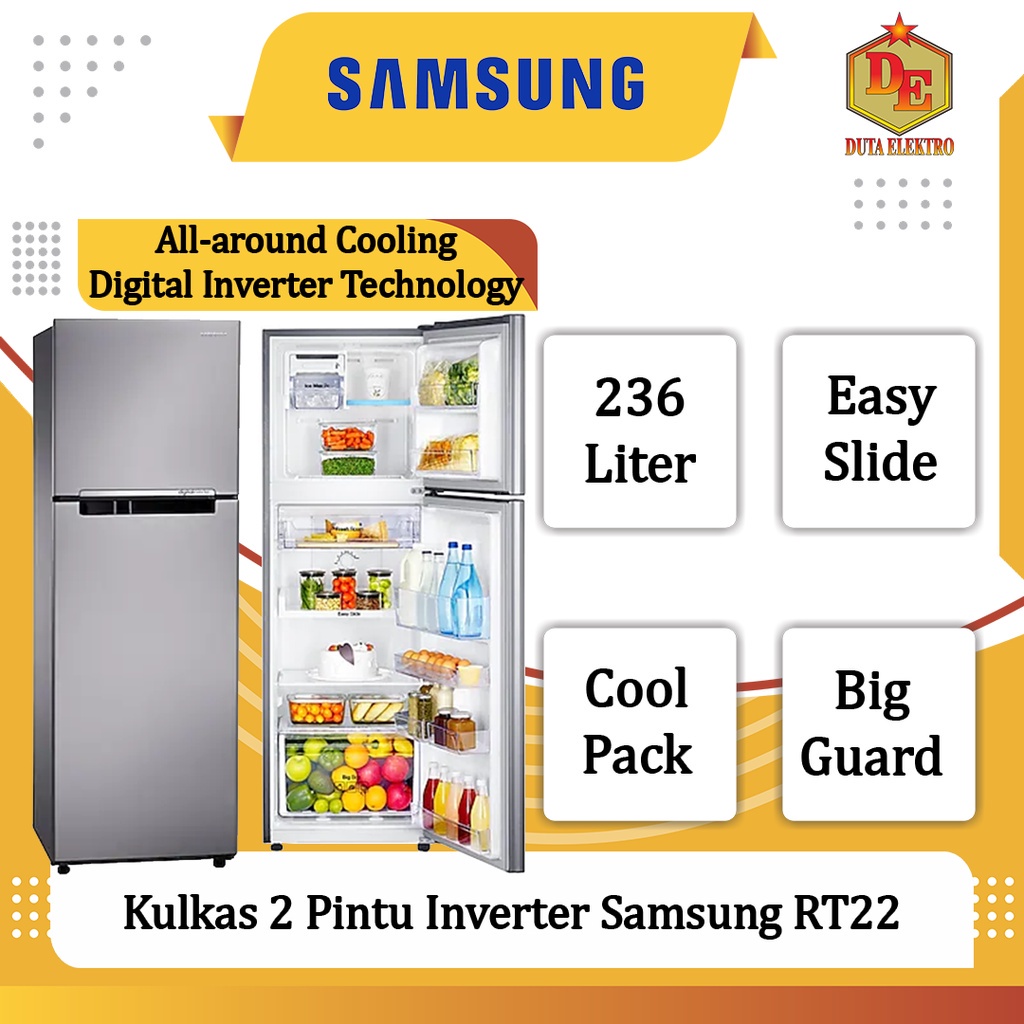Jual Kulkas 2 Pintu Inverter Samsung RT22 | Shopee Indonesia