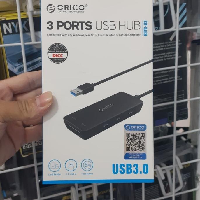 Jual Orico H3TS-U3 USB 3.0 3-Port USB Hub Super Speed With Card Reader ...