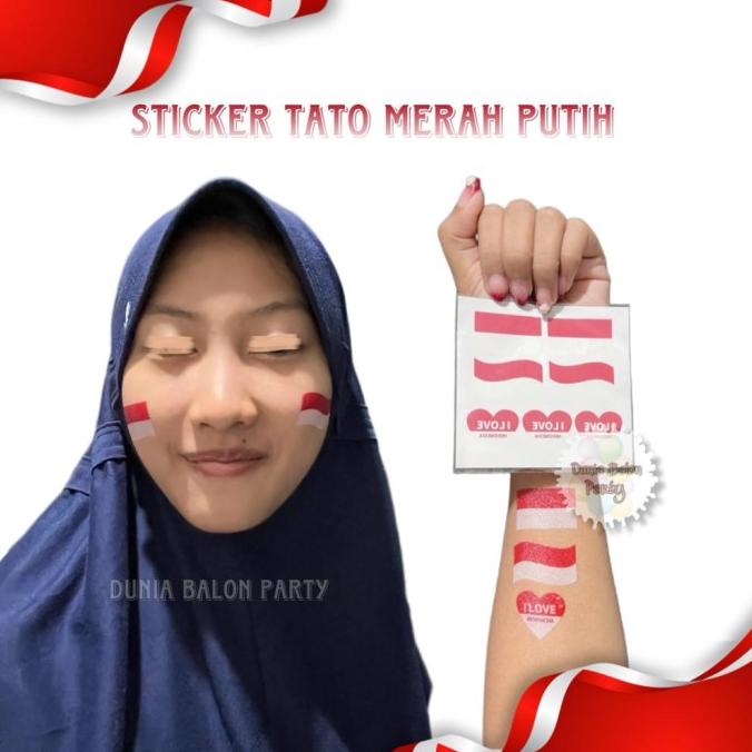 Jual !!!!!!] Temporary Tattoo / Tato Bendera Merah Putih Pipi Muka ...