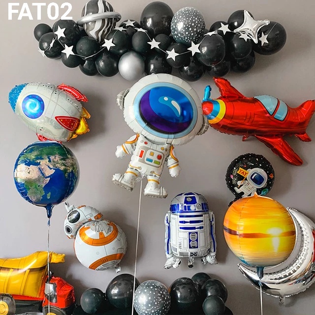 Jual FAT02 Balon foil planet luar angkasa astronot roket UFO bintang ...