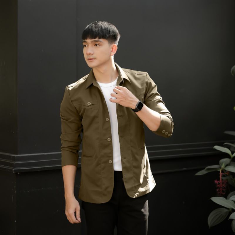 Jual Blazer Pria Slimfit Casual Basic Premium,Kemeja Jas Pria Casual ...