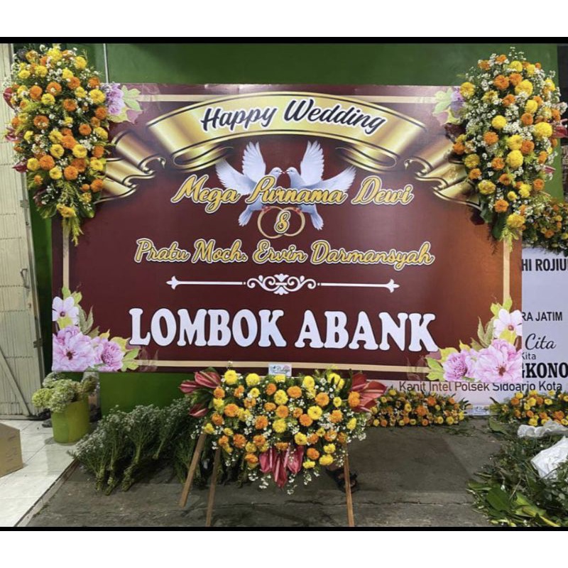 Jual Karangan Papan Bunga Ucapan Wedding Duka Cita Grand Opening Wisuda ...