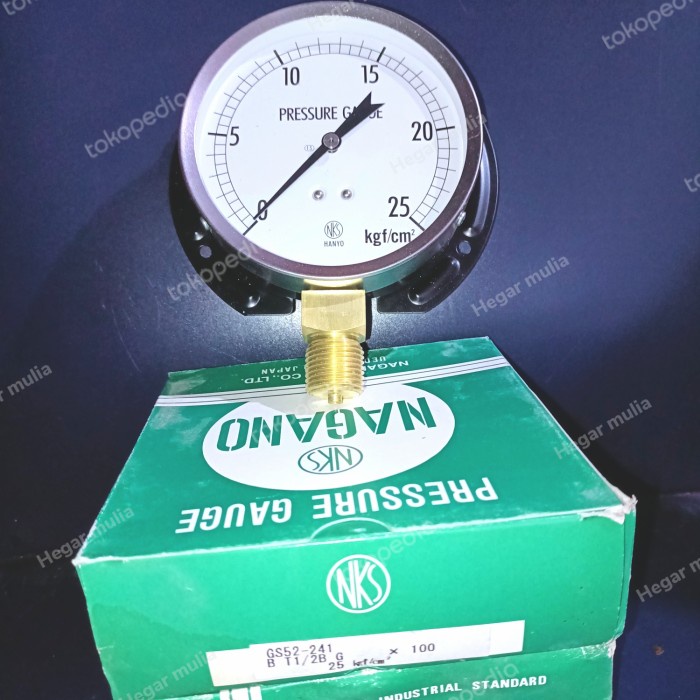 Jual Best Seller Pressure Gauge Nagano 20 Bar /Kg Nsk Drat 1/2" D 4"Inch | Shopee Indonesia