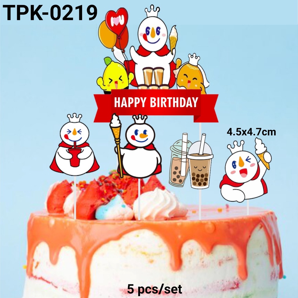 Jual TPK-0219 Topper kertas hiasan kue cake topper mixue ice cream ...