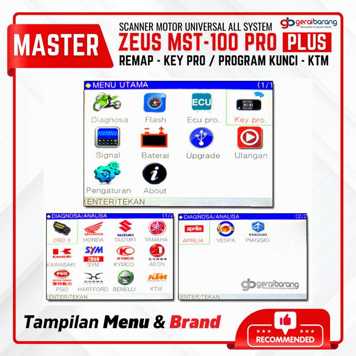 Jual Scanner Motor Injeksi Universal Master Zeus Mst 100 Pro Plus | Shopee Indonesia