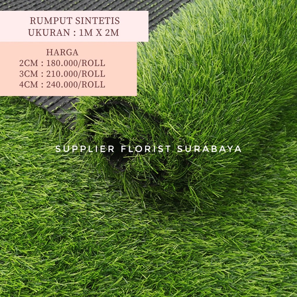 Jual [1M X 2M] RUMPUT SINTETIS 4CM 3CM 2CM HIASAN ALA ALA TANAMAN ...