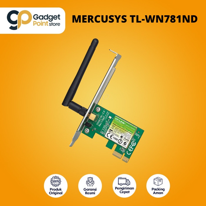 Jual TP LINK TL-WN781ND 150Mbps Wireless N PCI Express Adapter | Shopee ...