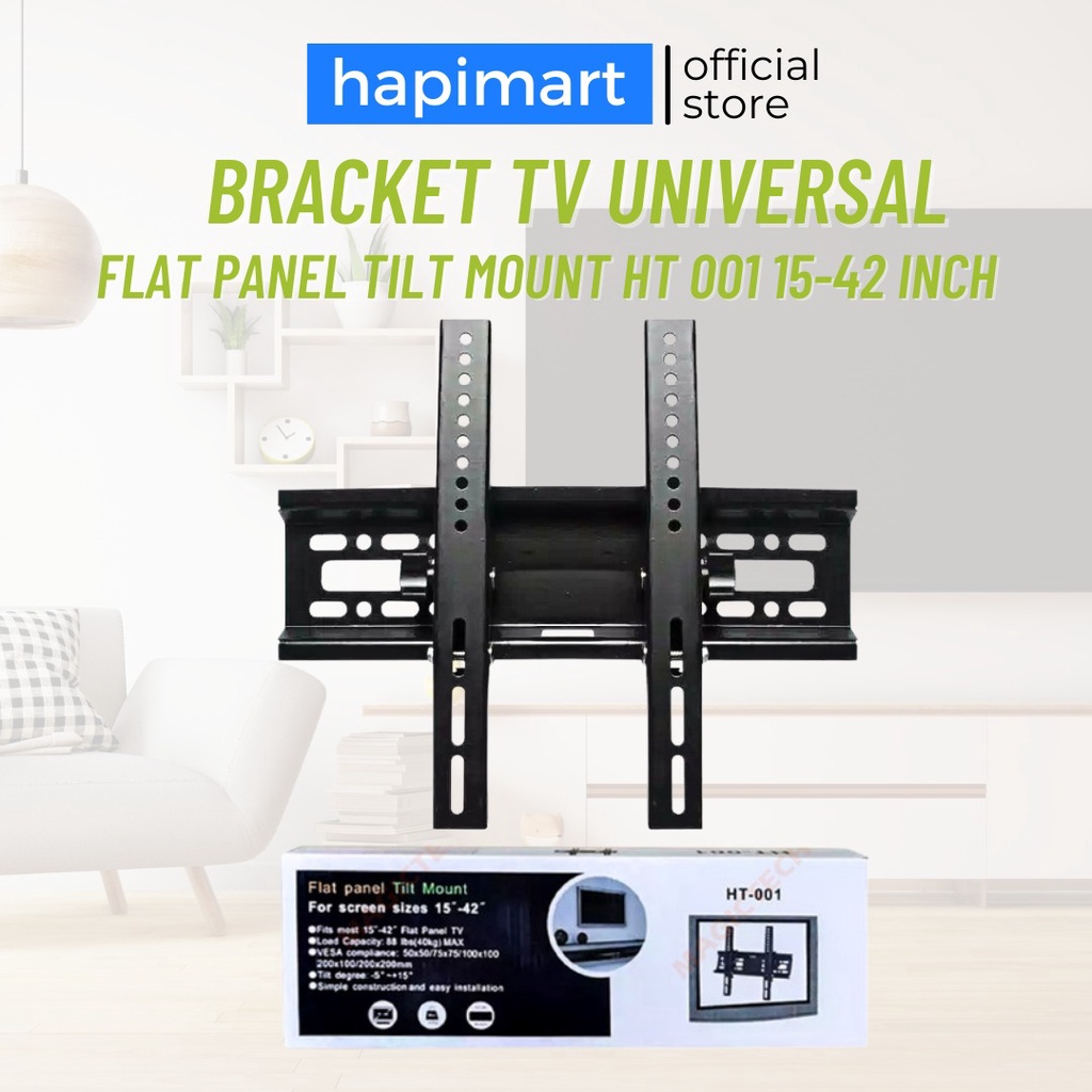 Jual bracket flexible tv LED LCD HT-001 HT 001 15" - 42" inch besi ...