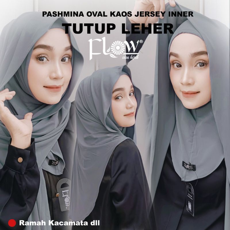 Jual PASMINA TUTUP LEHER INNER OVAL KAOS JERSEY KOREA ORI FLOW | Shopee Indonesia
