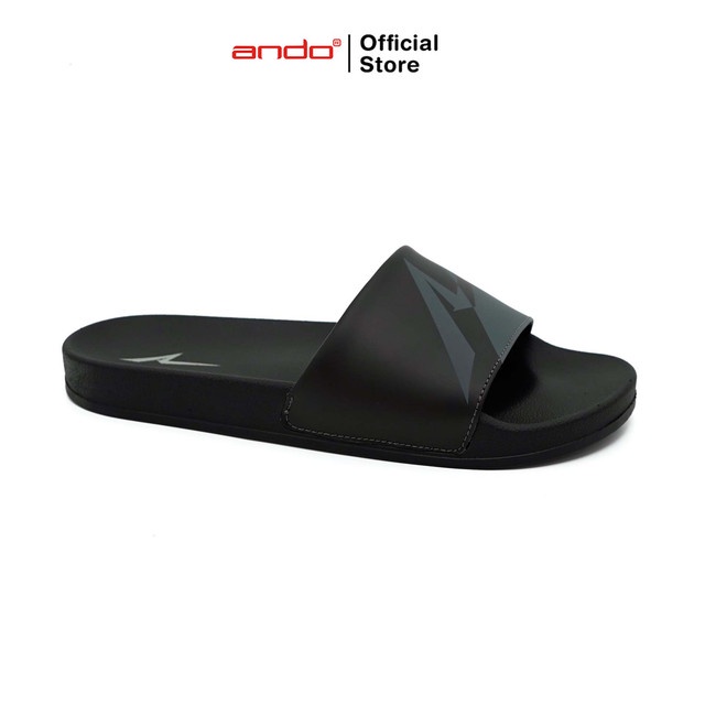 Jual Ando Official Sandal Selop Slip On Slice Pria Dewasa - Hitam/Abu ...
